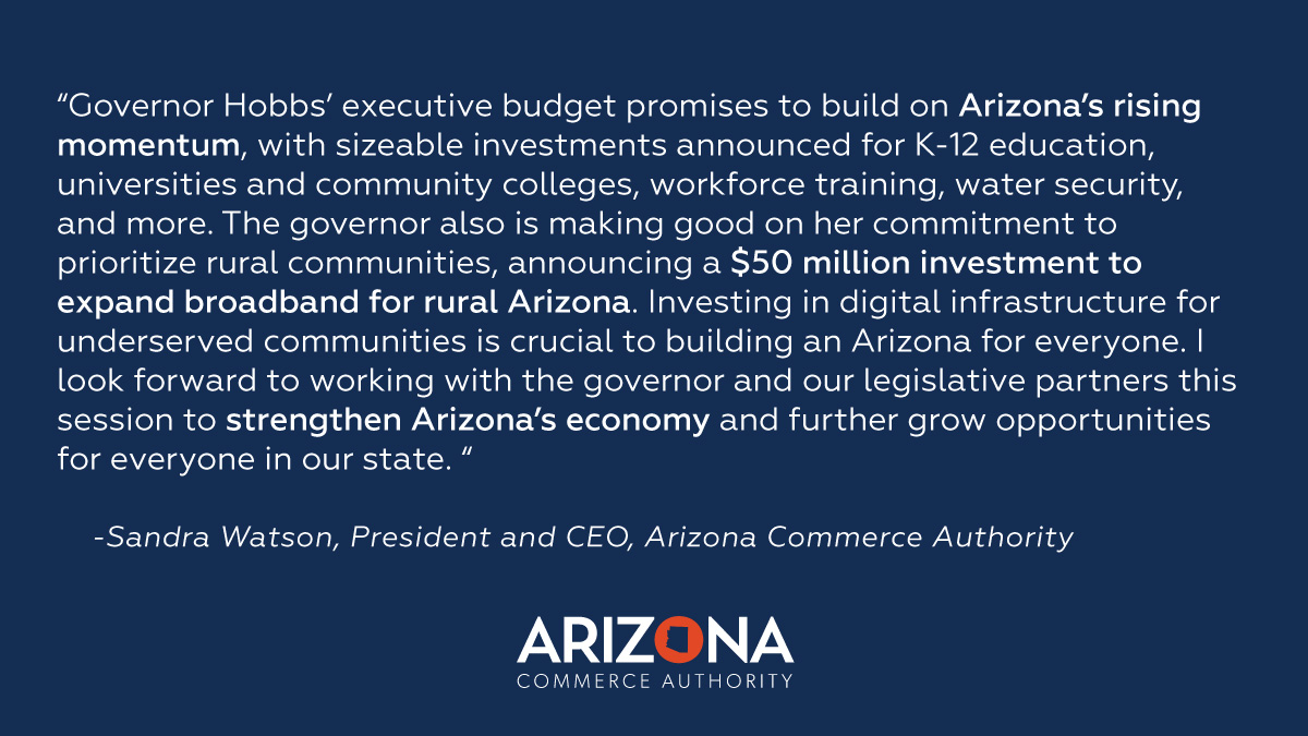 Sandra Watson Applauds Governor Hobbs Budget To Grow Arizona Momentum